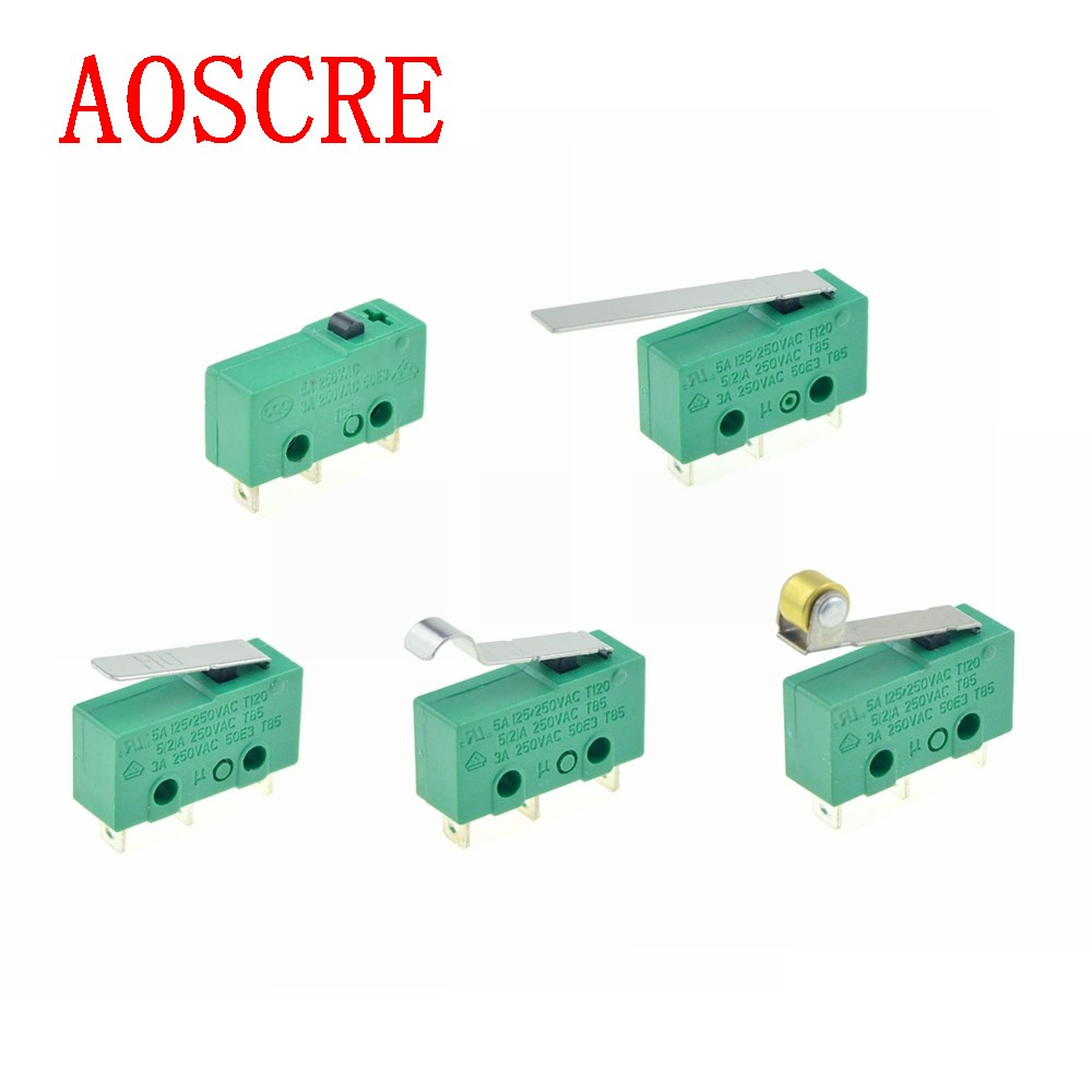 3 Pins Micro Limit Switches NO+NC SPDT 3A/5A 250VAC Mini Micro Switch ...