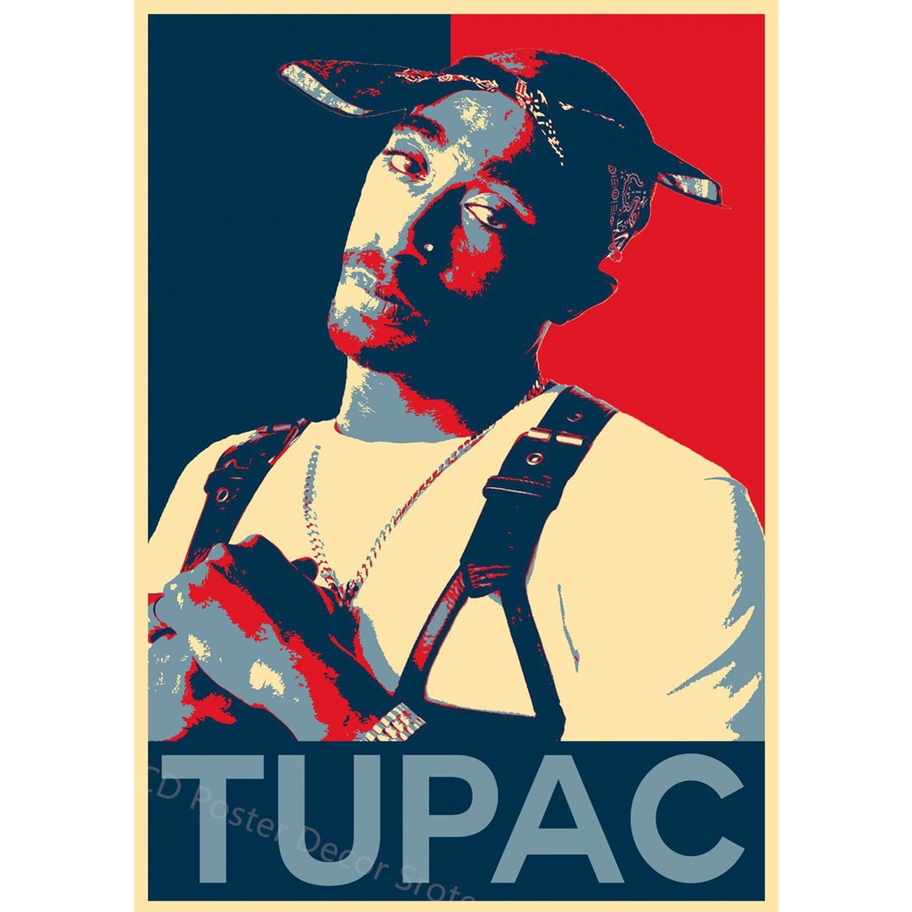Hip Hop Singer Tupac Retro Poster Kraft Paper 2PAC Prints Posters ...