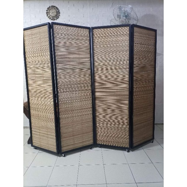 DIVIDER MOVEABLE with WHEELS/ROOM SHADES/PARTITION BIG/4PANELS 6FT H ...