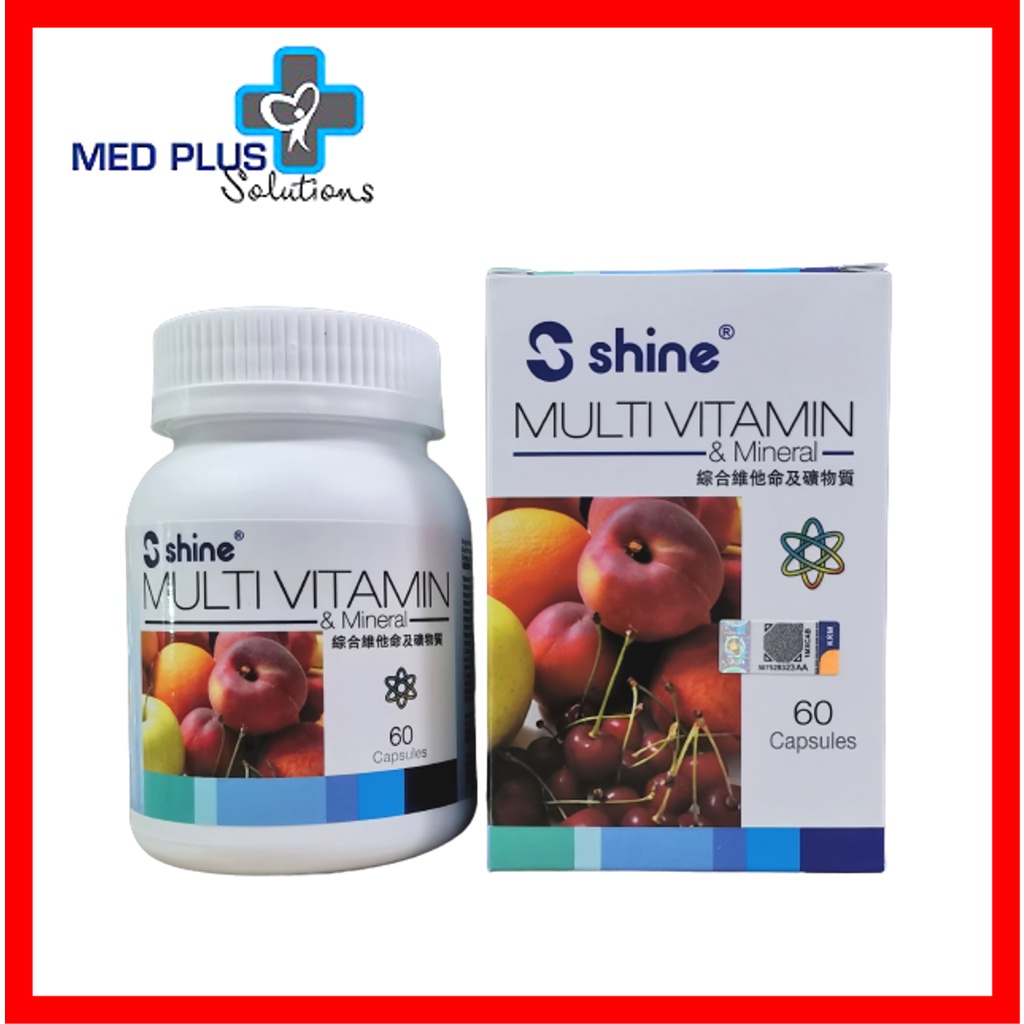 Shine Multivitamin & Mineral for Adult 60's Capsules (EXP:3/2027 ...