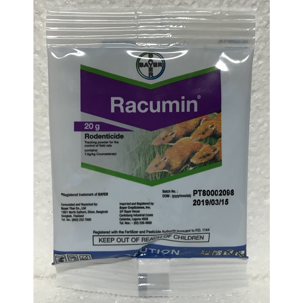 RACUMIN 20G - RODENTICIDE (Sold per sachet) | Shopee Philippines