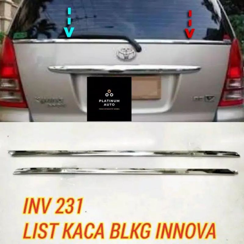 Rear trunk glass list TOYOTA innova innova 2004 to 2015 2005 2006 2007 ...