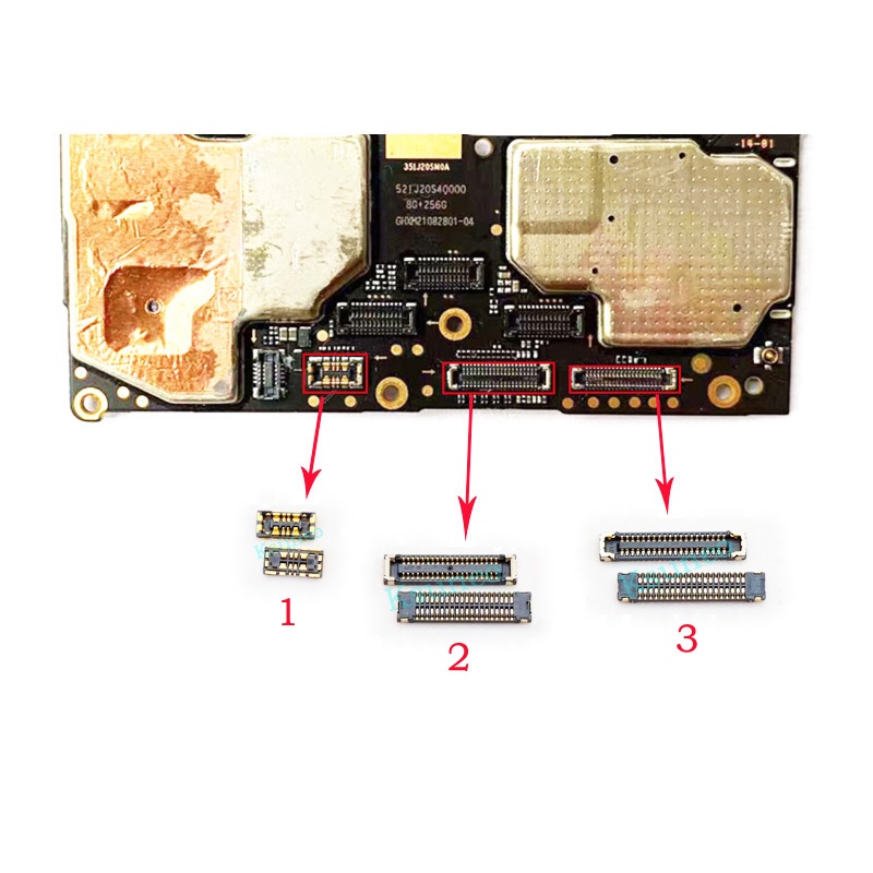 LCD Display Screen FPC Connector For Xiaomi POCO X3 / X3 pro USB ...