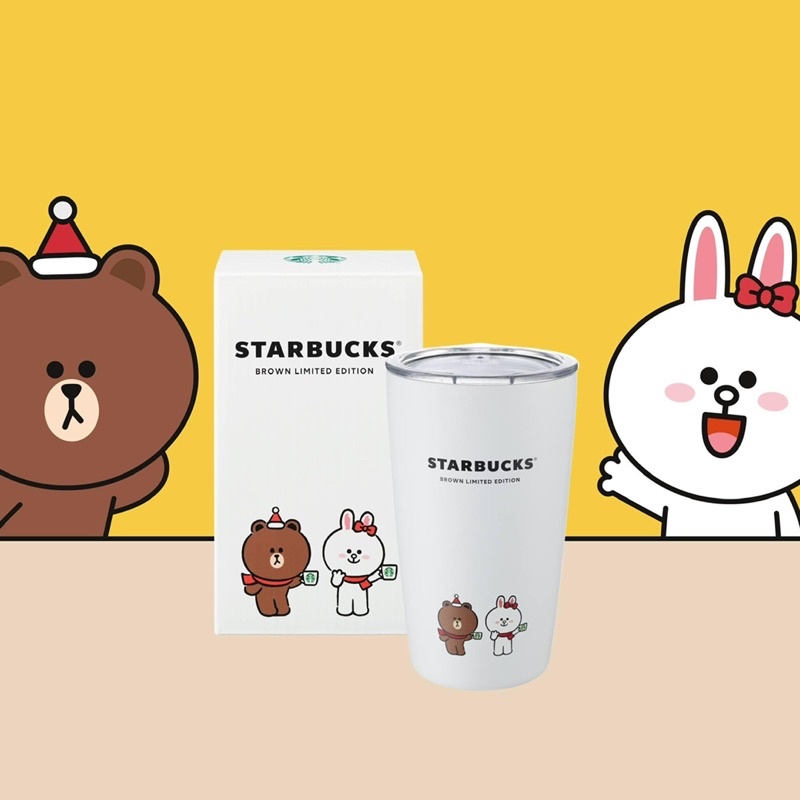 Starbucks Line Friends Brown Thermos Bottle 12Oz (355ml) | Shopee ...