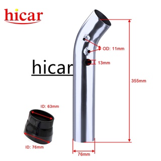 Universal 76mm Aluminum Long Air Intake Pipe for Cold Air Inlet 3inch ...