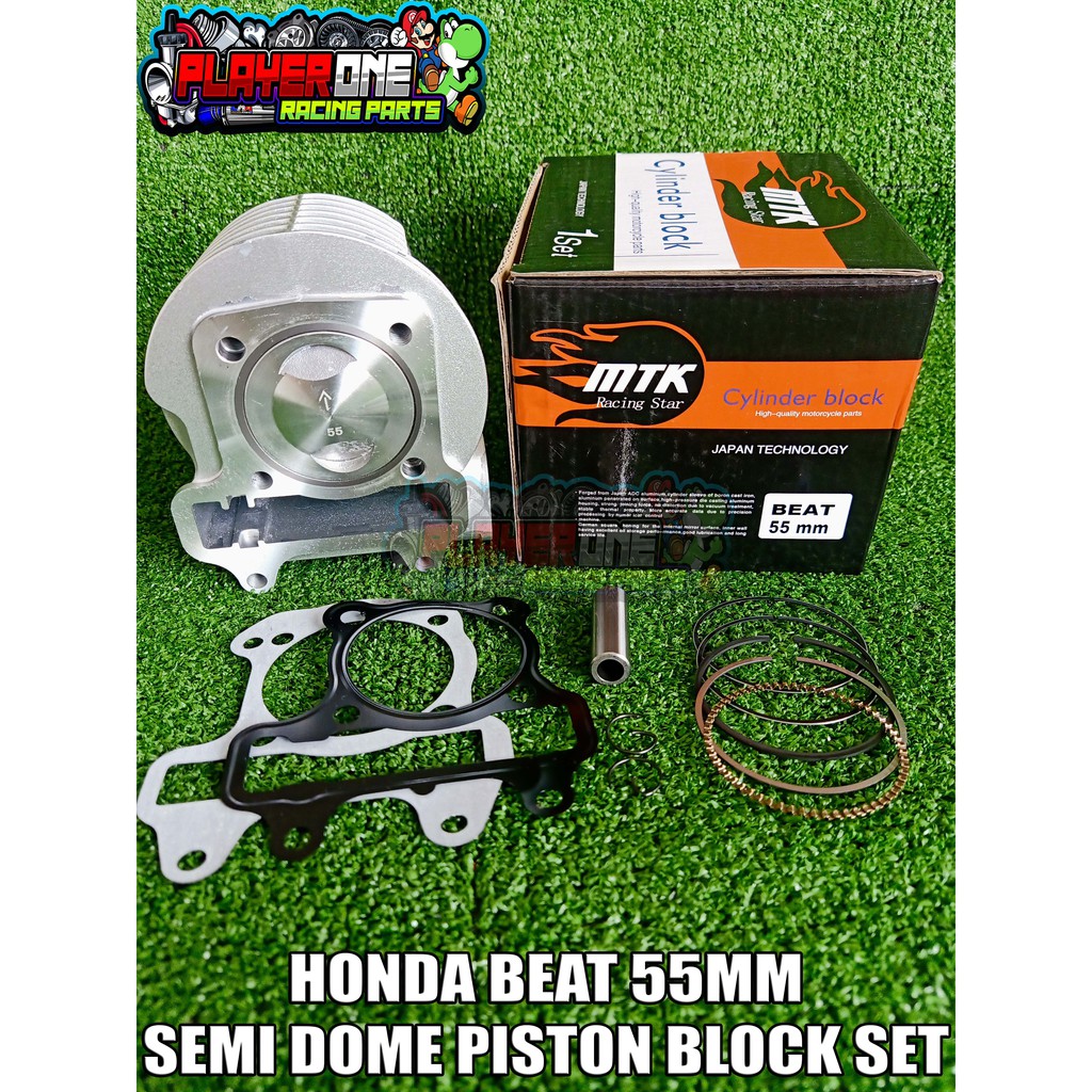 MTK HONDA BEAT 55MM SEMI DOME PISTON CYLINDER BLOCK SET (CDI) | Shopee ...