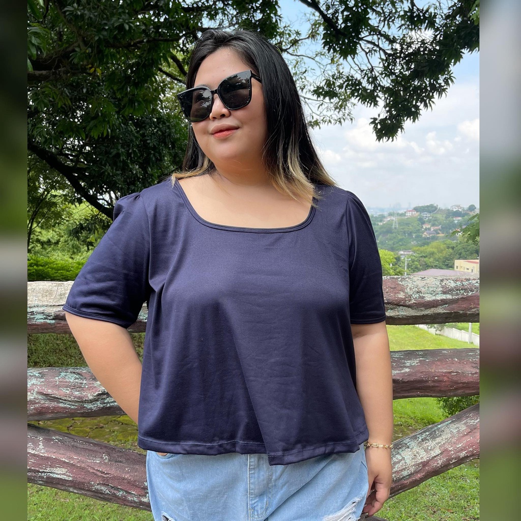 karina plus size square neck flare top xl-6xl | Shopee Philippines