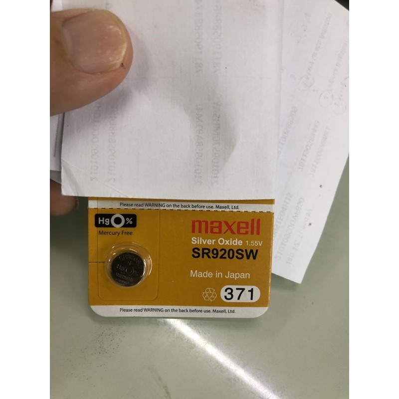 Maxell SR920SW 371 silver oxide 1.55v Made in Japan per piece | Shopee ...