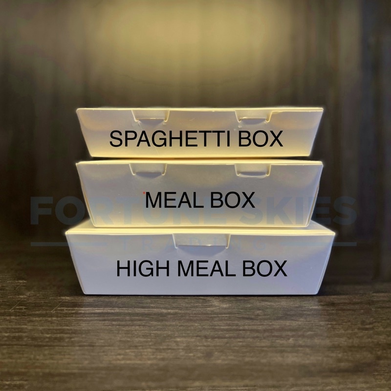 PAPER MEAL BOX, SPAGHETTI BOX, TWIN MEAL BOX (100 pc) | Shopee Philippines