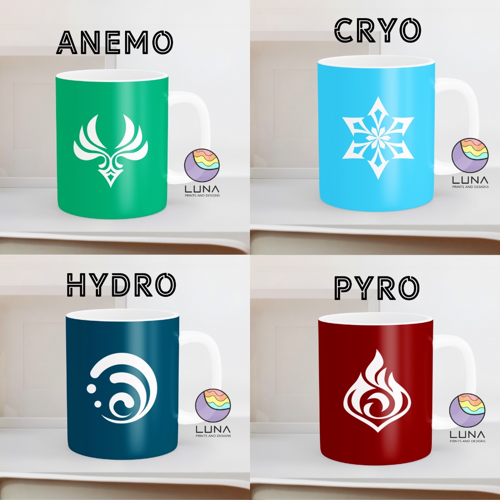 Genshin Impact Elements Emblem Mug | Shopee Philippines