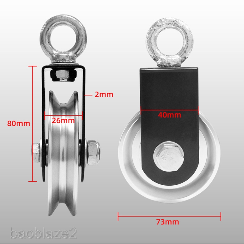 Swivel Pulley Shape Pulleys Gym Fitness Guide 300kg Aluminum Alloy ...