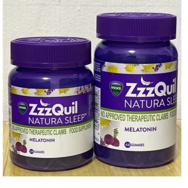VICKS ZzzQuil Natura Sleep Melatonin 48 Gummies | Shopee Philippines