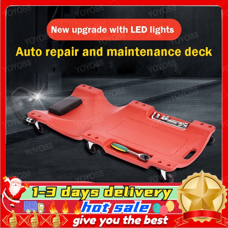 【3 Year Warranty】With Led Lighting Car Repair Creeper Lying Board ...