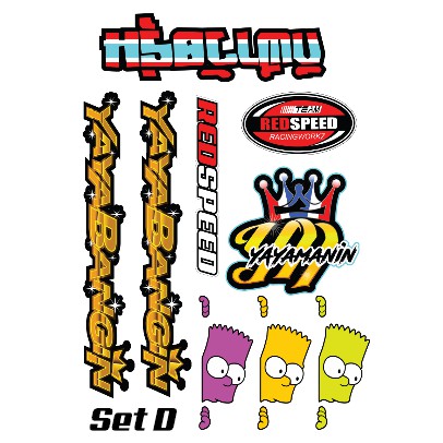 Thailook Waterproof and Non Fading Vinyl Sticker Yayamanin Decals Set D ...