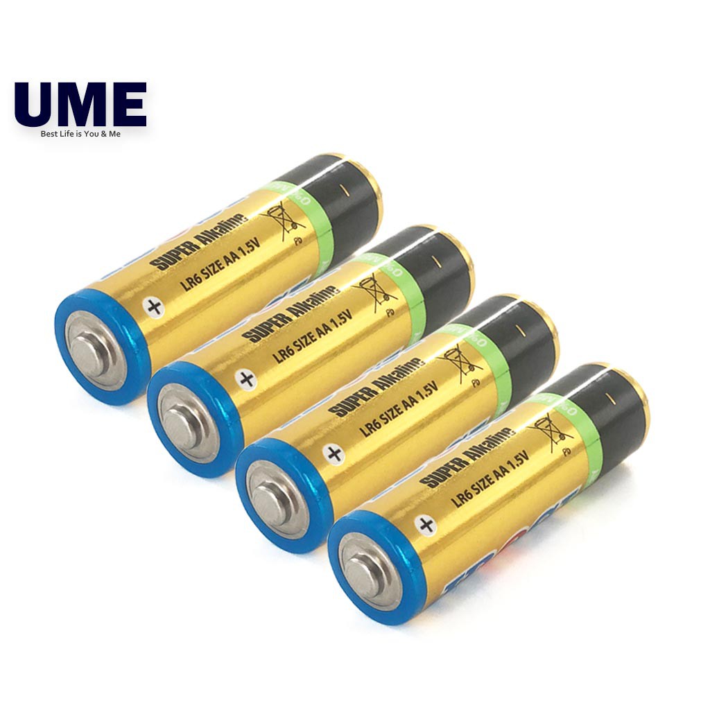4pcs AA Battery IBOSI Super Alkaline Power 2A Batteries 1.5V Pack of 4 ...