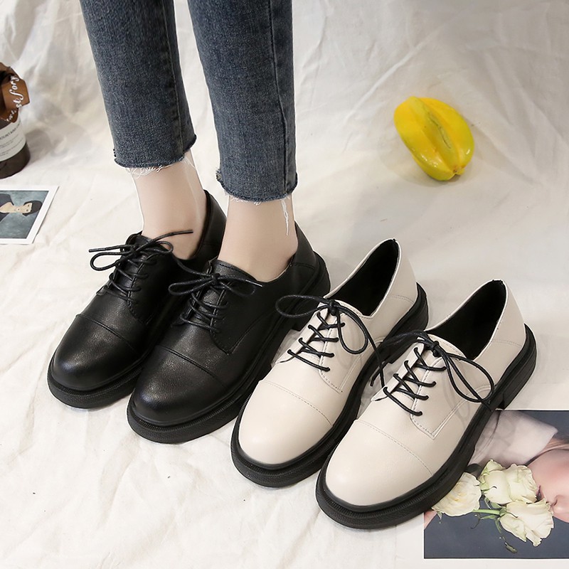 Spot Black Small Leather Shoes Women'sSummer New Thin Section Jk Shoes ...