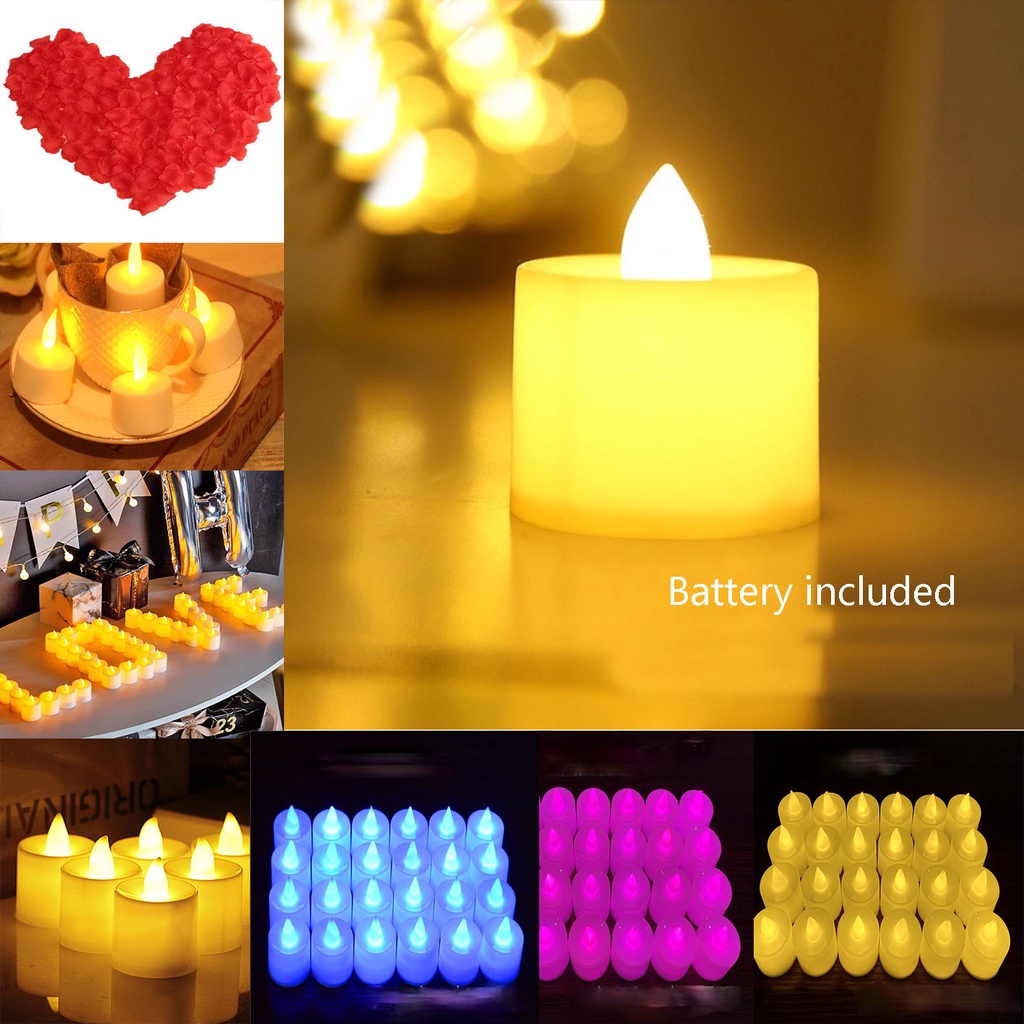 LED Flameless Candle Battery Christmas Lights Lamp Tea Lamp Family ...