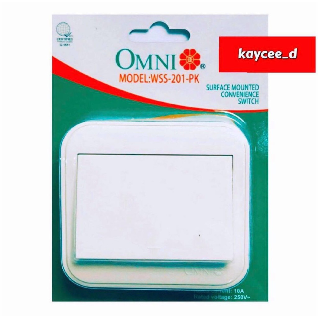 Omni Surface Mounted Convenience Switch 10A in Blister Pack- WSS-201-PK ...