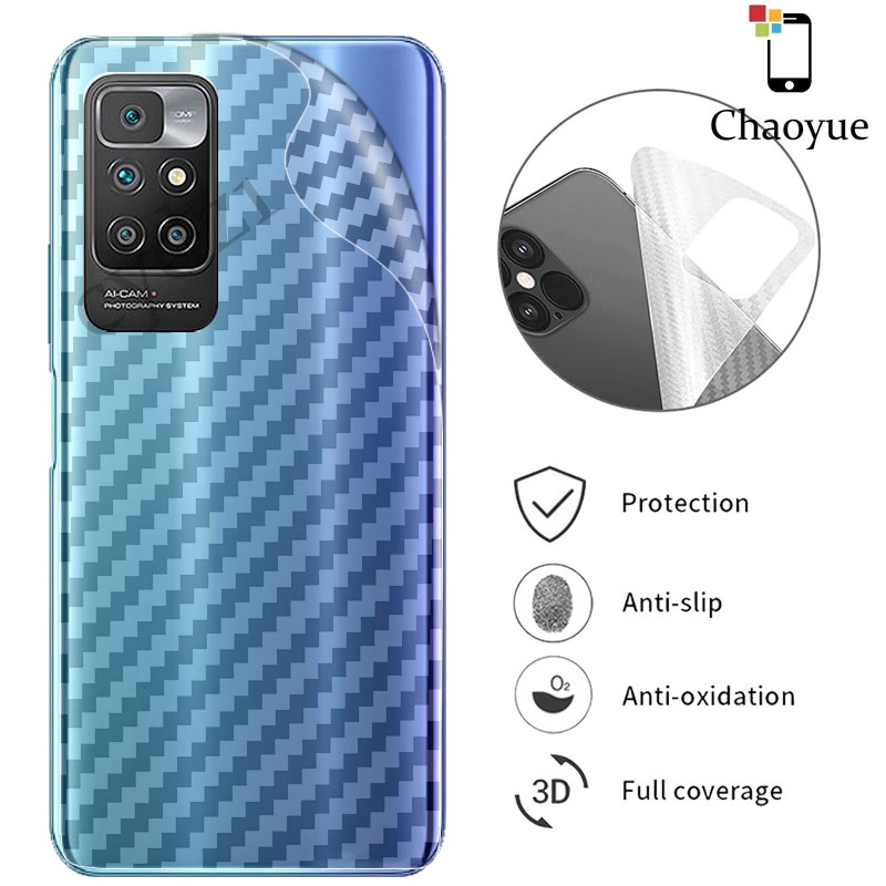 Carbon Fiber Sticker Soft Film For Xiaomi Redmi 14C 14R 13 13C 12 12C 11A A4 A3 A1 A2 10 10A 10C ...