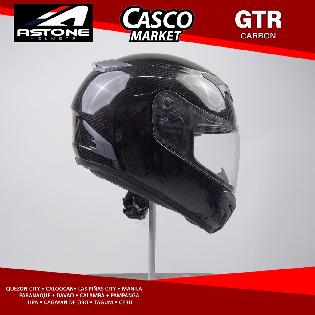 ASTONE GTR CARBON PLAIN FULL FACE DUAL VISOR MOTORCYCLE RIDING HELMET ...