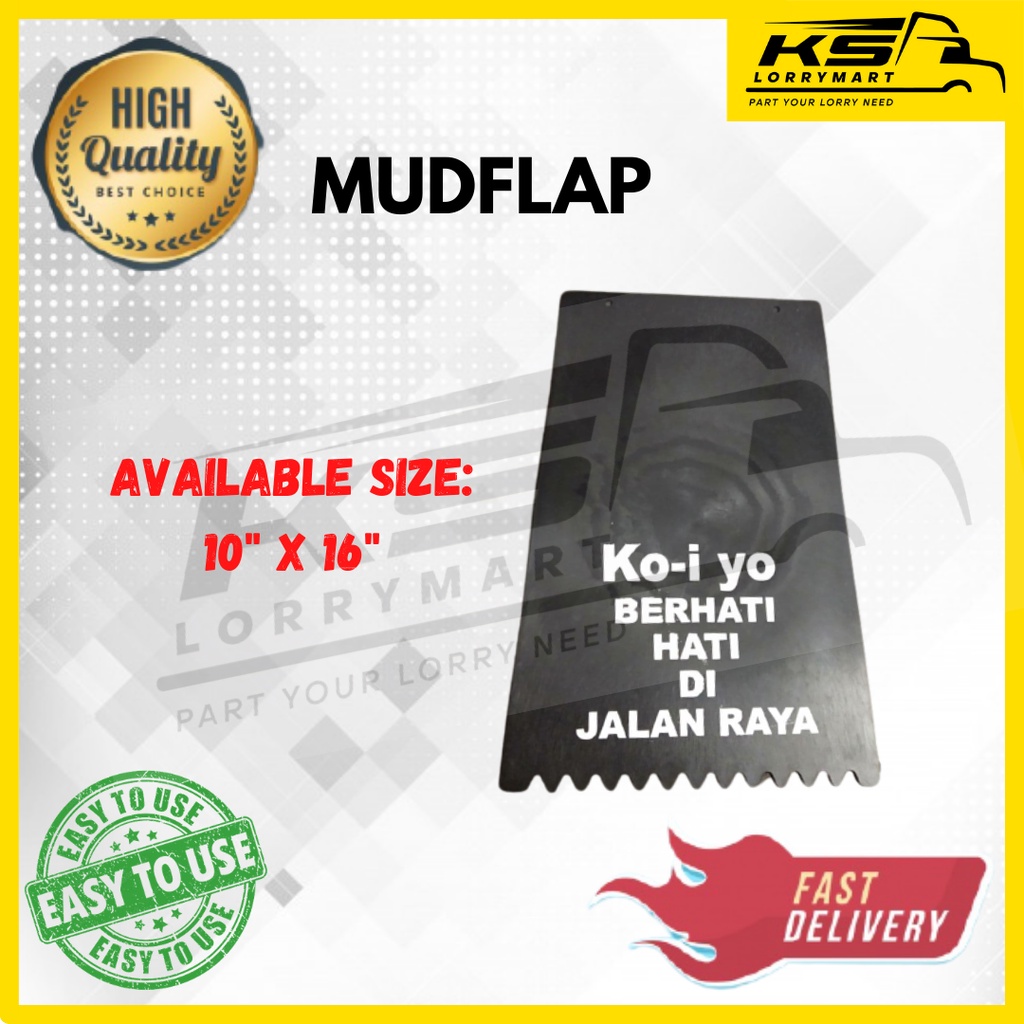 Ks MUDFLAP HICOM 10 "X16" (2PCS = 1SET) | Shopee Philippines