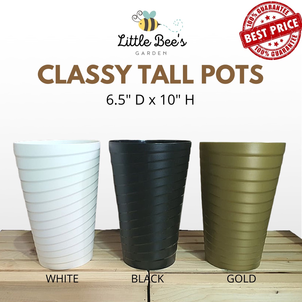 Small Classy Tall Slim Minimalist Pots | Pearlwave | Yayamanin Pots ...