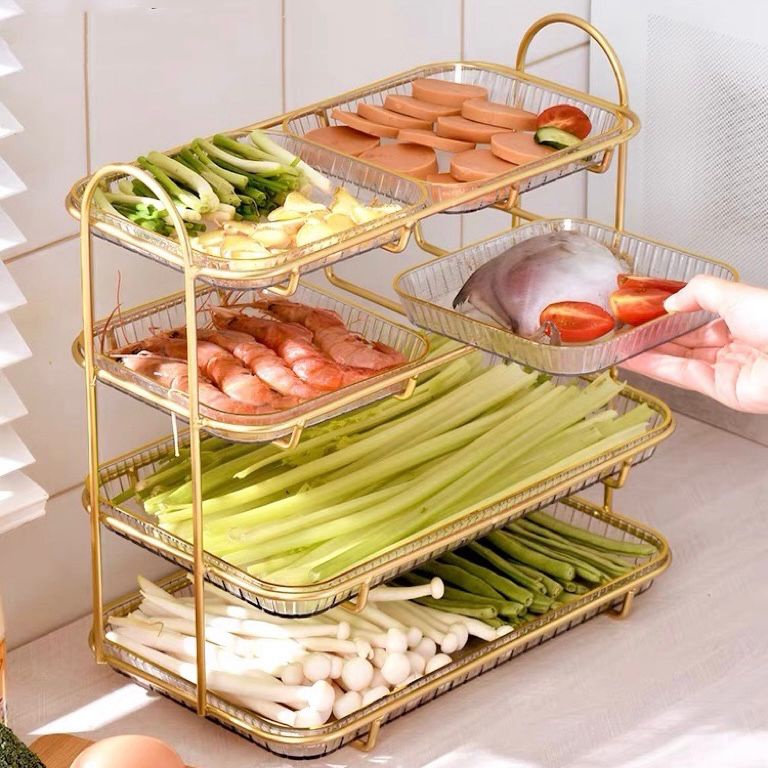 Alex Food Rack / Luxury Gold Vegetable Food Material Rack Kitchen Tools ...