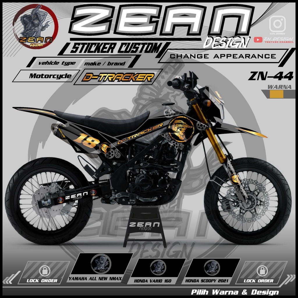 Klx Dtracker 150 New Fullbody Cross Motorcycle Sticker Decal - KLX DTX ...