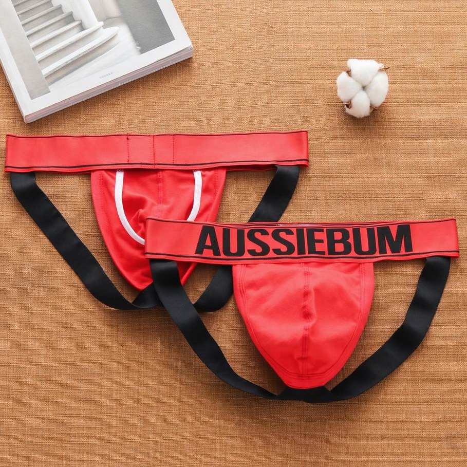 Aussie Bum Men Jockstrap Underwear Cotton Jock Strap Bottomless Briefs ...