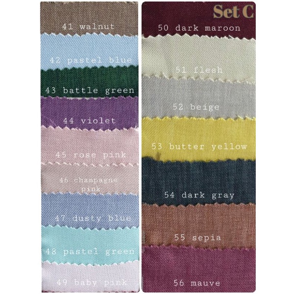 *NEW COLORS* Soft Polyester Cool Linen Fabric (SET C) 58" Width ...