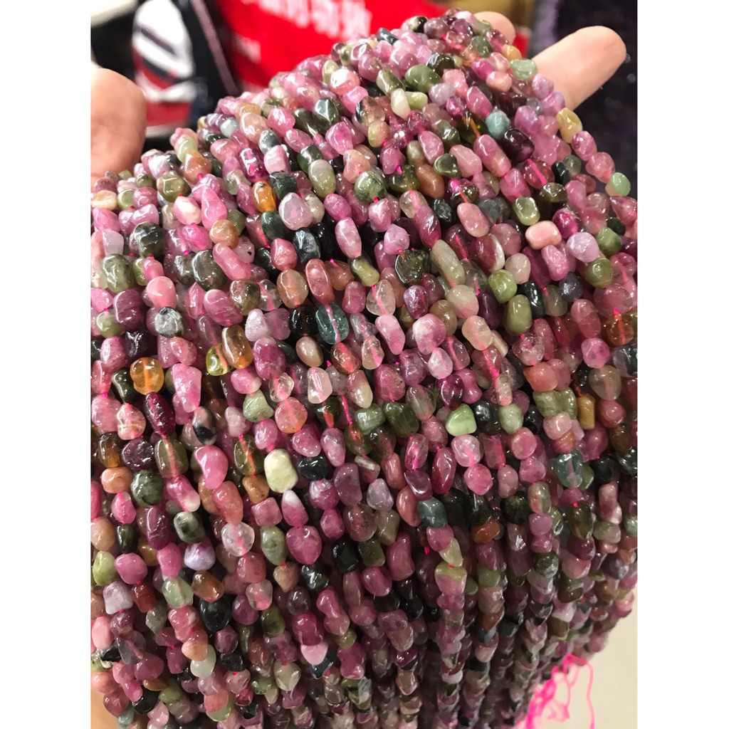 Tourmaline natural tourmaline 5 / 7 unshaped bead semi-finished loose ...