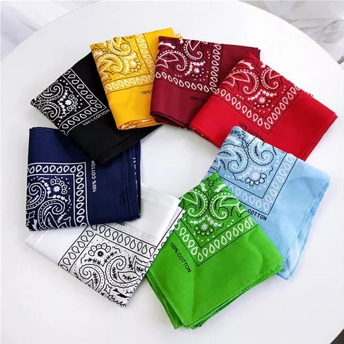 6pcs and 12pcs Hiphop handkerchief cotton color lady tribal scarf hip ...