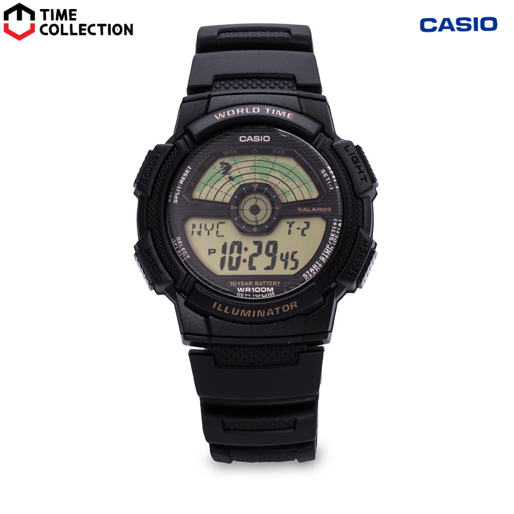 Casio AE-1100W-1BVDF Digital Rubber Strap Watch For Men | Shopee Philippines