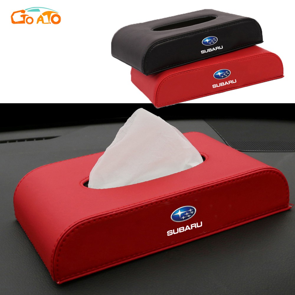 GTIOATO Car Leather Tissue Storage Box Case Auto Paper Towel Tissue Box ...