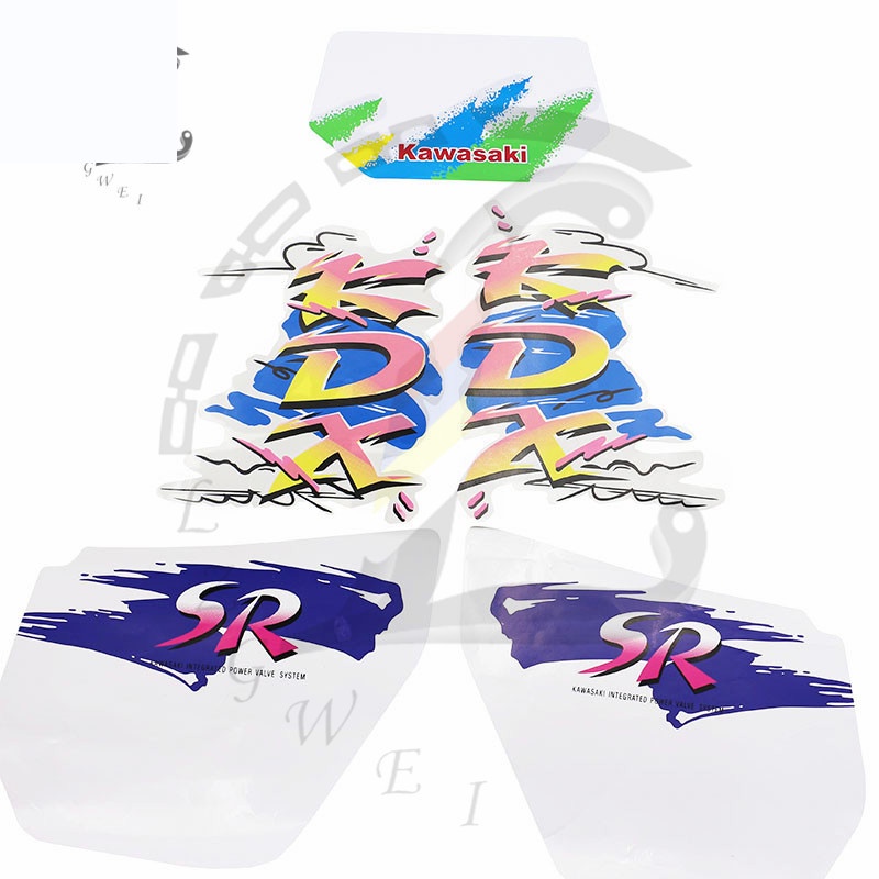 Kawasaki KDX125 KDX 125 Complete Graphic Sticker Full Car Decal Sticker ...