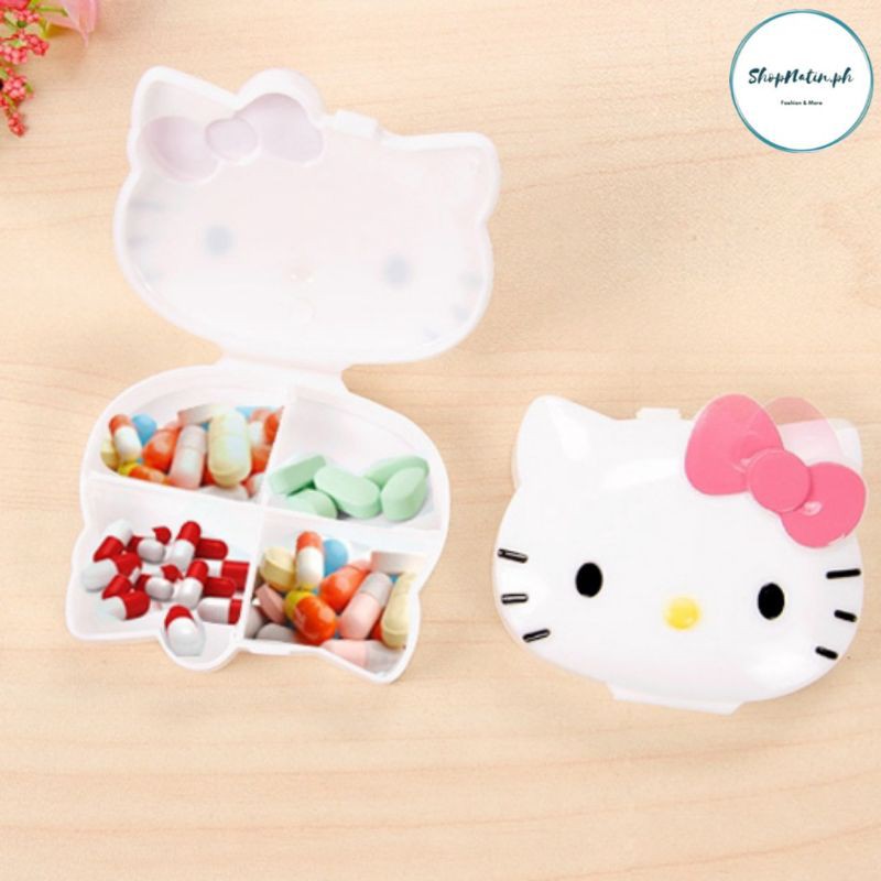 Hello Kitty Mini Medicine Box Portable Pill Storage Box Multi ...