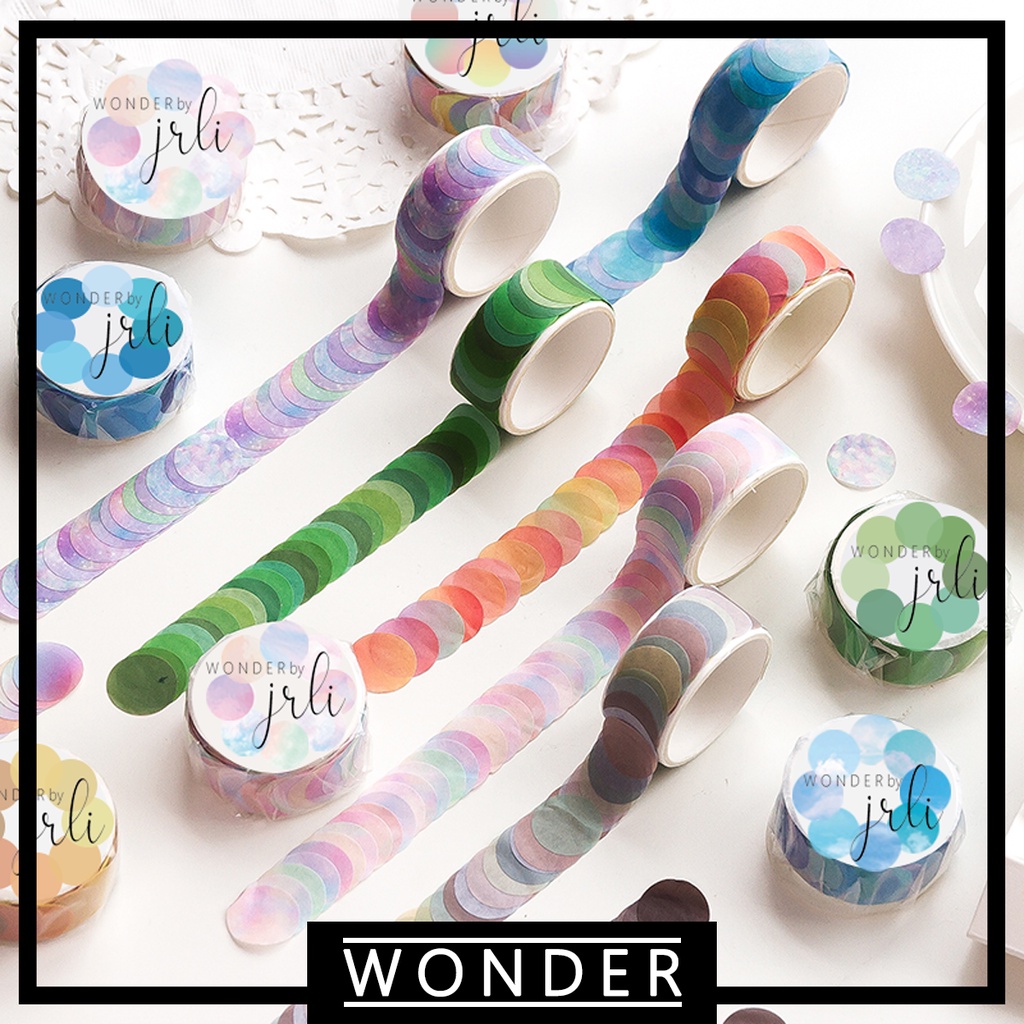 100pcs Colorful Washi Tape Dot Round Tape Stickers for Bullet Journal ...