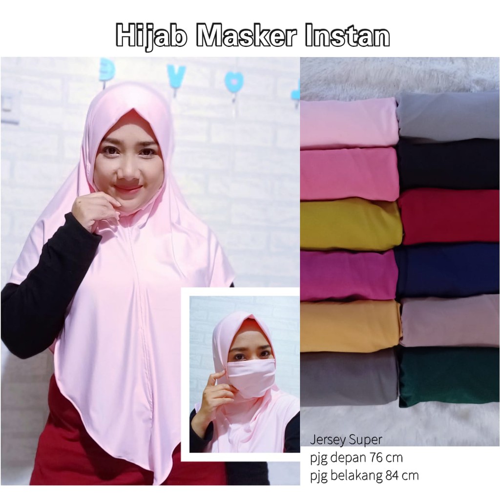 Instant Hijab Mask Niqab Premium Quality / Hijab Mask / Niqab Syafaluma ...