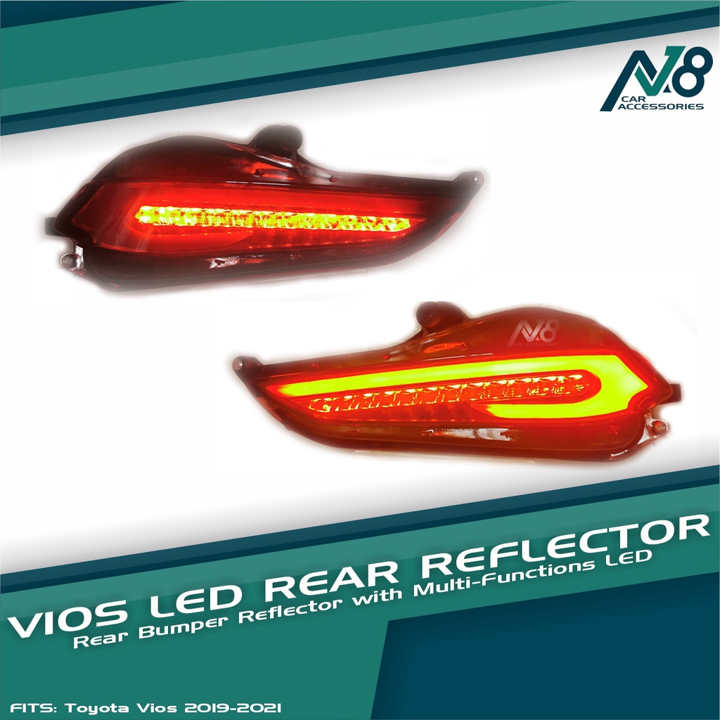 Toyota Vios LED Rear Bumper Reflector DRL Multi-Functions 2019-2021 ...