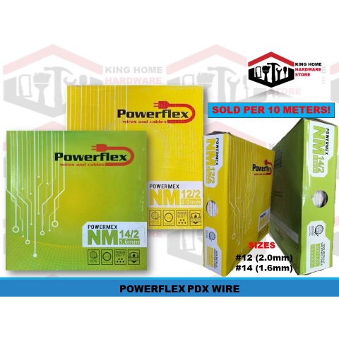 POWERFLEX PDX WIRE SIZE #12/2(2.0mm) & 14/2(1.6mm) SOLD PER 10 METERS ...