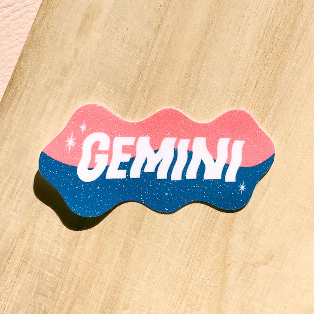 Gemini | Vinyl Glitter Sticker | Zodiac, Astrology | Andy Lam | Shopee ...