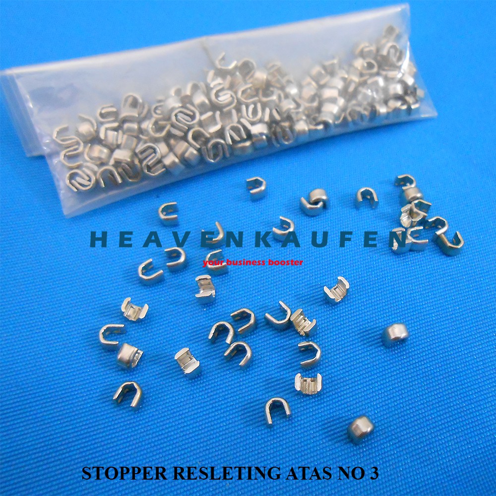 Top Zipper Stopper No. 3 Nickel Silver Per Pack contains 100 Pcs ...