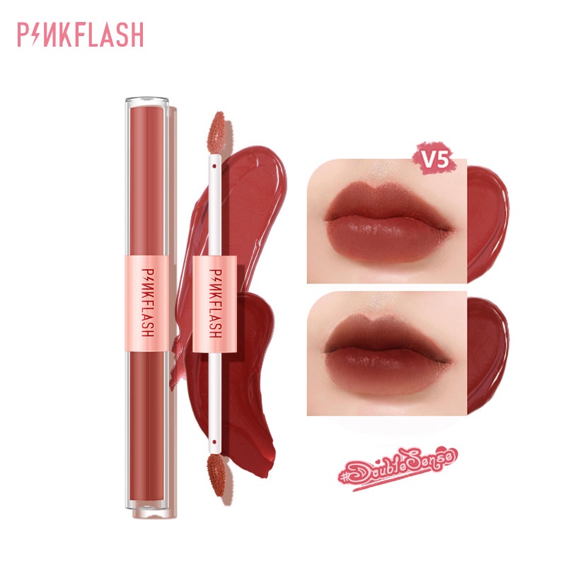 PINKFLASH 2 In 1 dual-ended lipstick duo lipstick liquid matte lipstick ...
