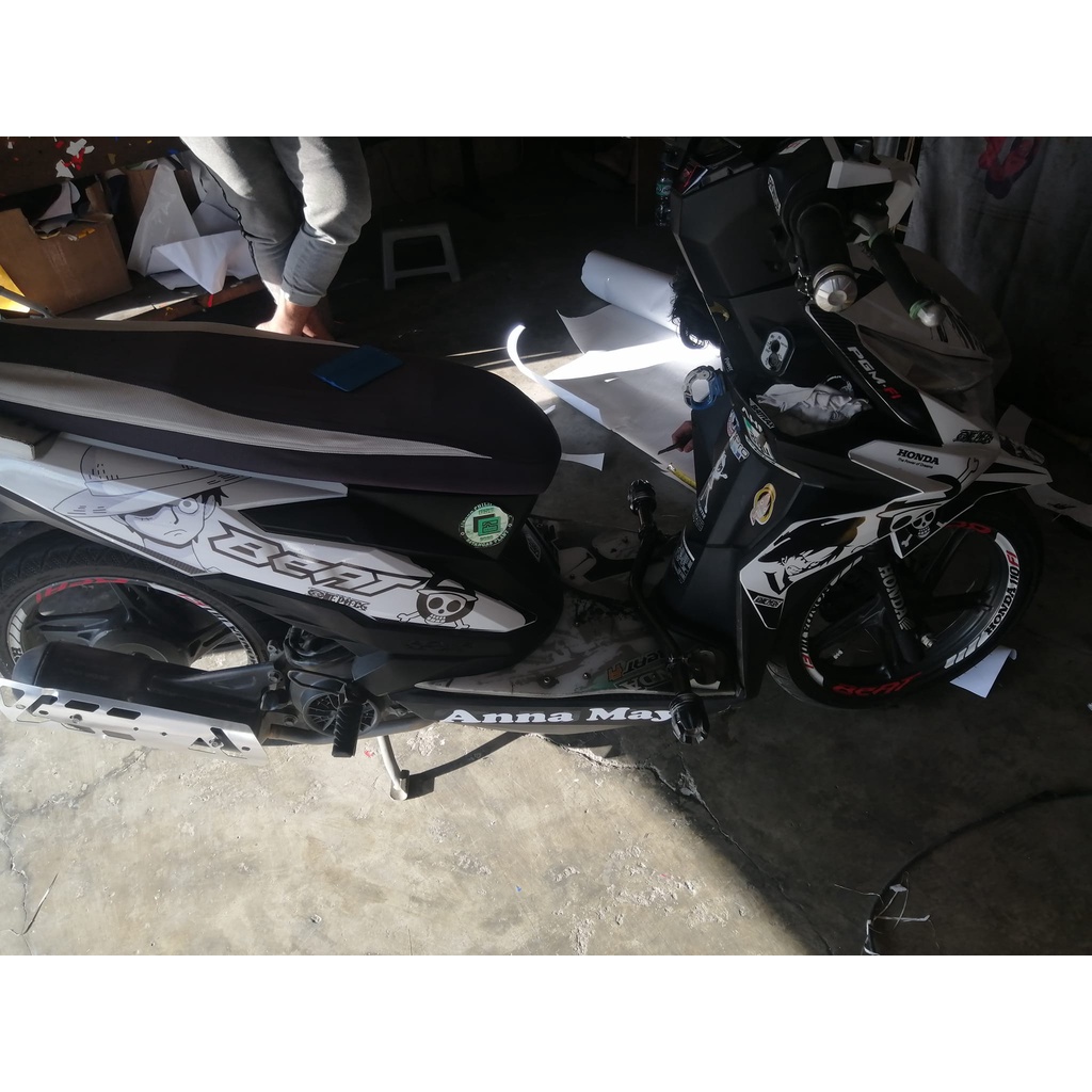 HONDA BEAT STICKER DECALS, ONE PIECE DESIGN- WHITE | Shopee Philippines