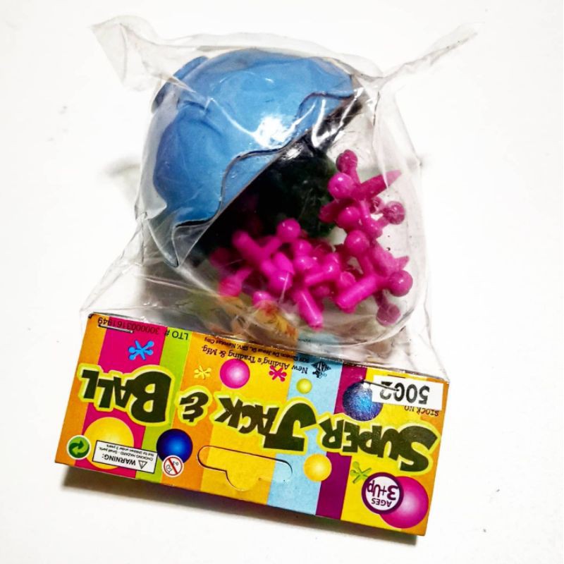 Super Jack and Ball Jackstones with Egg Container BF-050 | Shopee ...