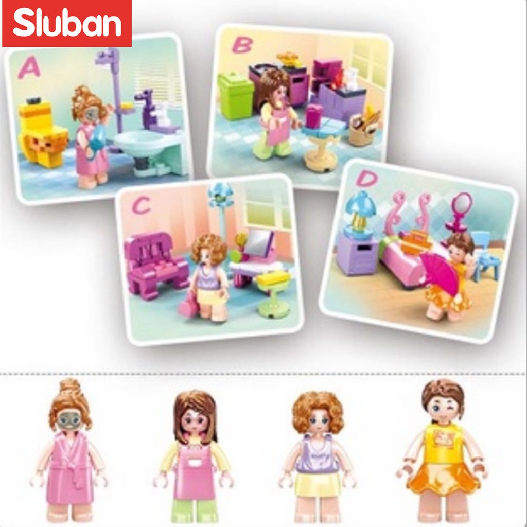 Sluban Building Block Toys Girls Dream Mini House Set B0800 Friends ...