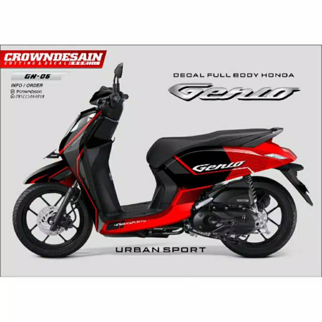 Genio Decal Sticker New Honda Genio Fi Full Body Urban Sport.Sm.Art08 ...