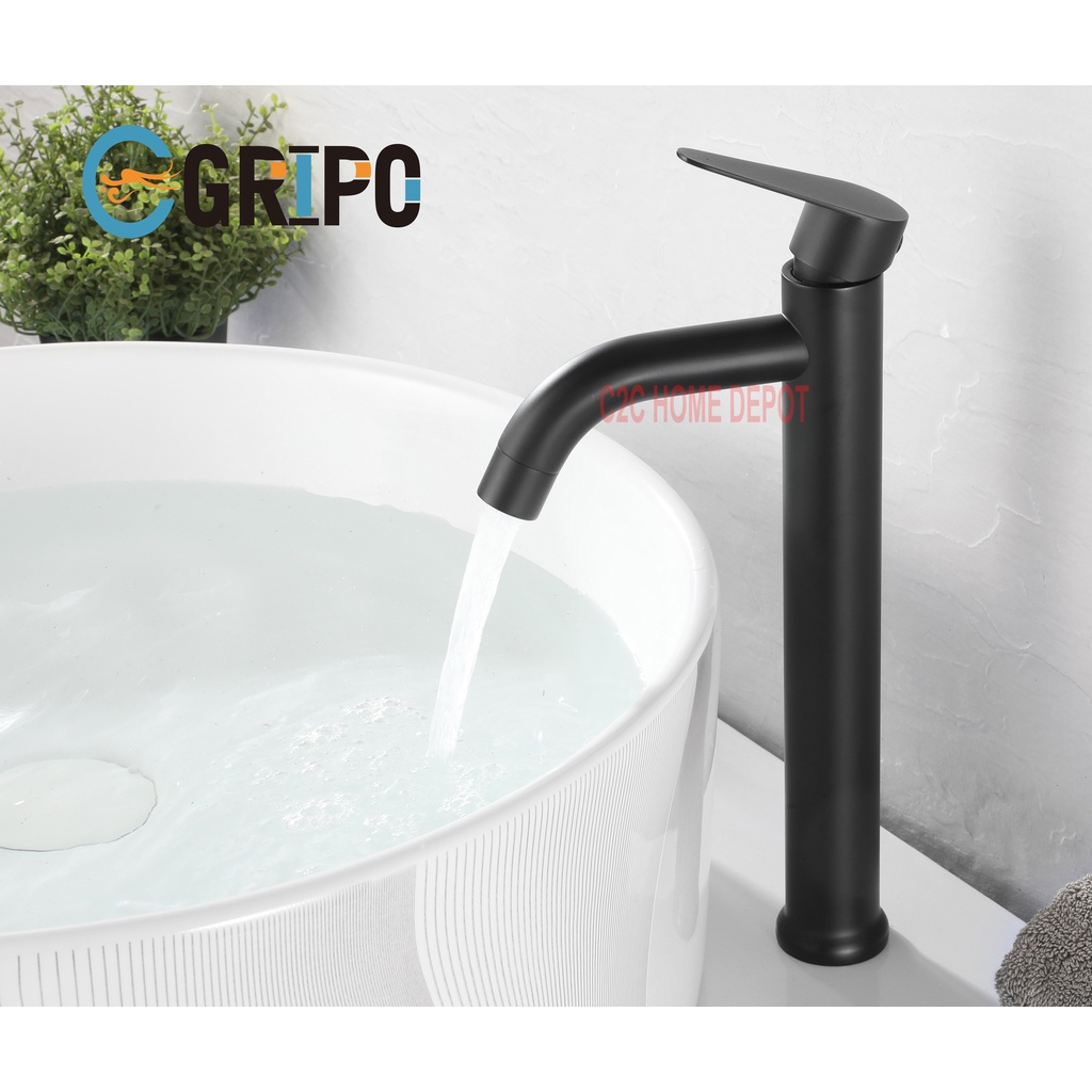 GRIPO 304 stainless Big Body Type ARC Type Long BLACK lavatory single ...