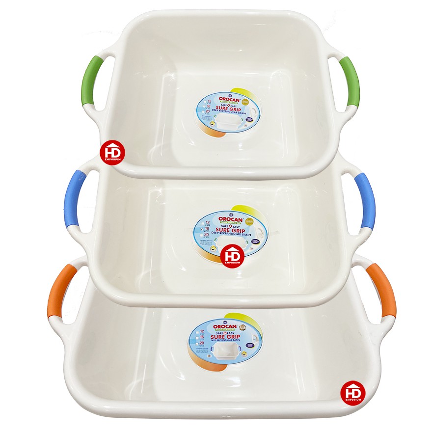 Orocan Sure Grip RECTANGLE Basin premium high quality deep basin ...