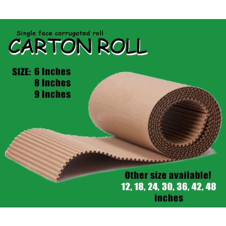 5 meters Single Face Corrugated Carton Roll Packaging (6, 8, 9 inches ...